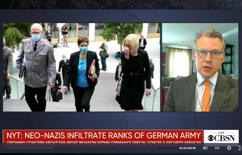 Jeff Rathke discusses Neo-Nazis in German Army Ranks with CBSN – AGI
